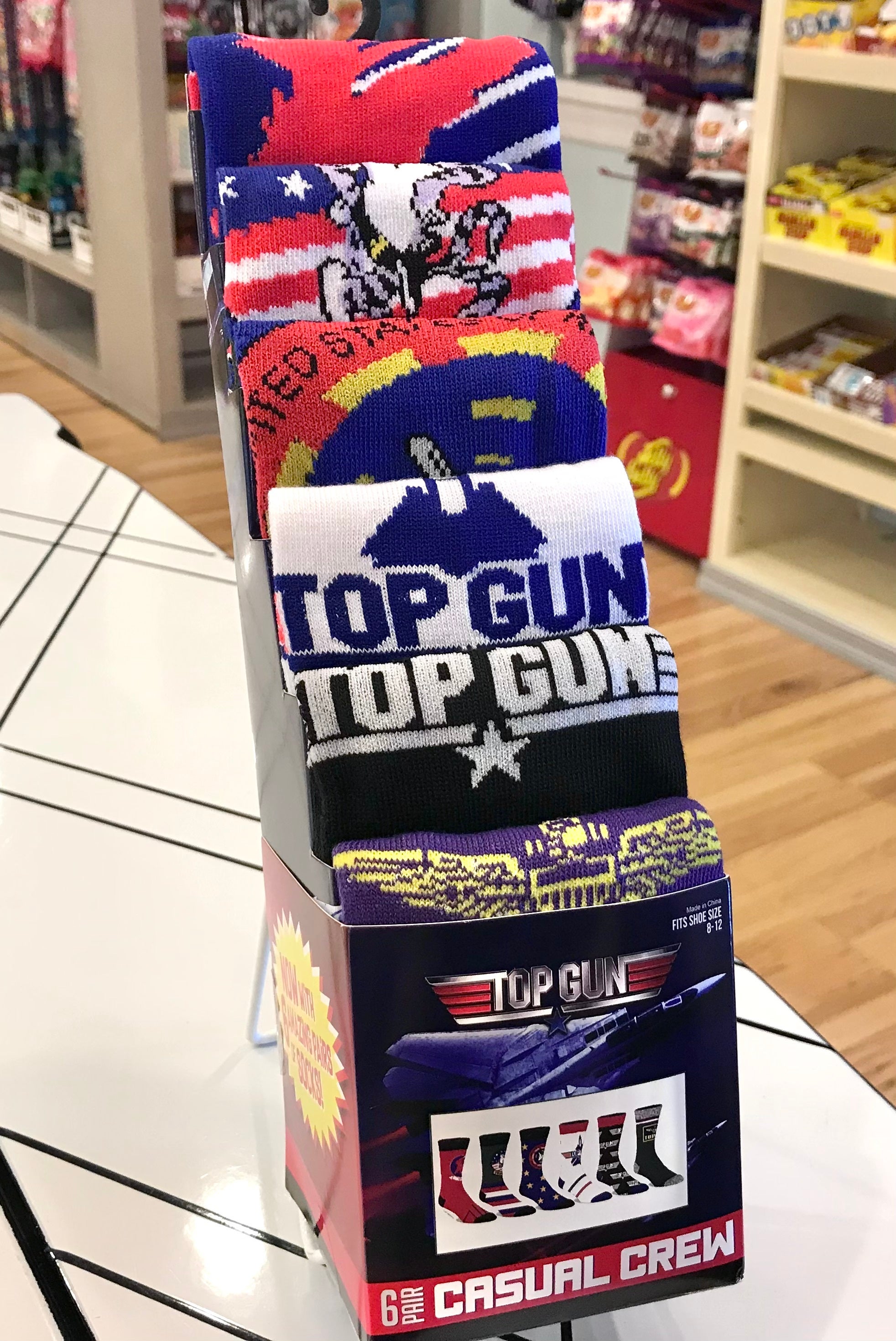 BIO Top Gun Crew Socks—Six Pack | Georgie Lou's Retro Candy