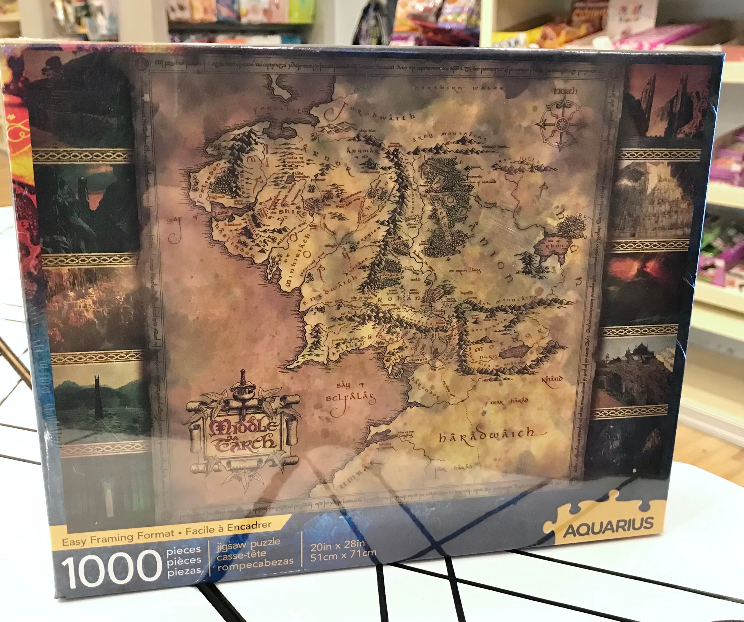 NMR The Lord of the Rings Middle Earth Map 1000 Piece Jigsaw Puzzle | Georgie Lou's Retro Candy