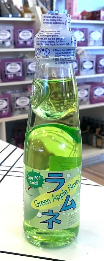 Japanese Green Apple Ramune Glass Bottle Soda | Georgie Lou's Retro Candy