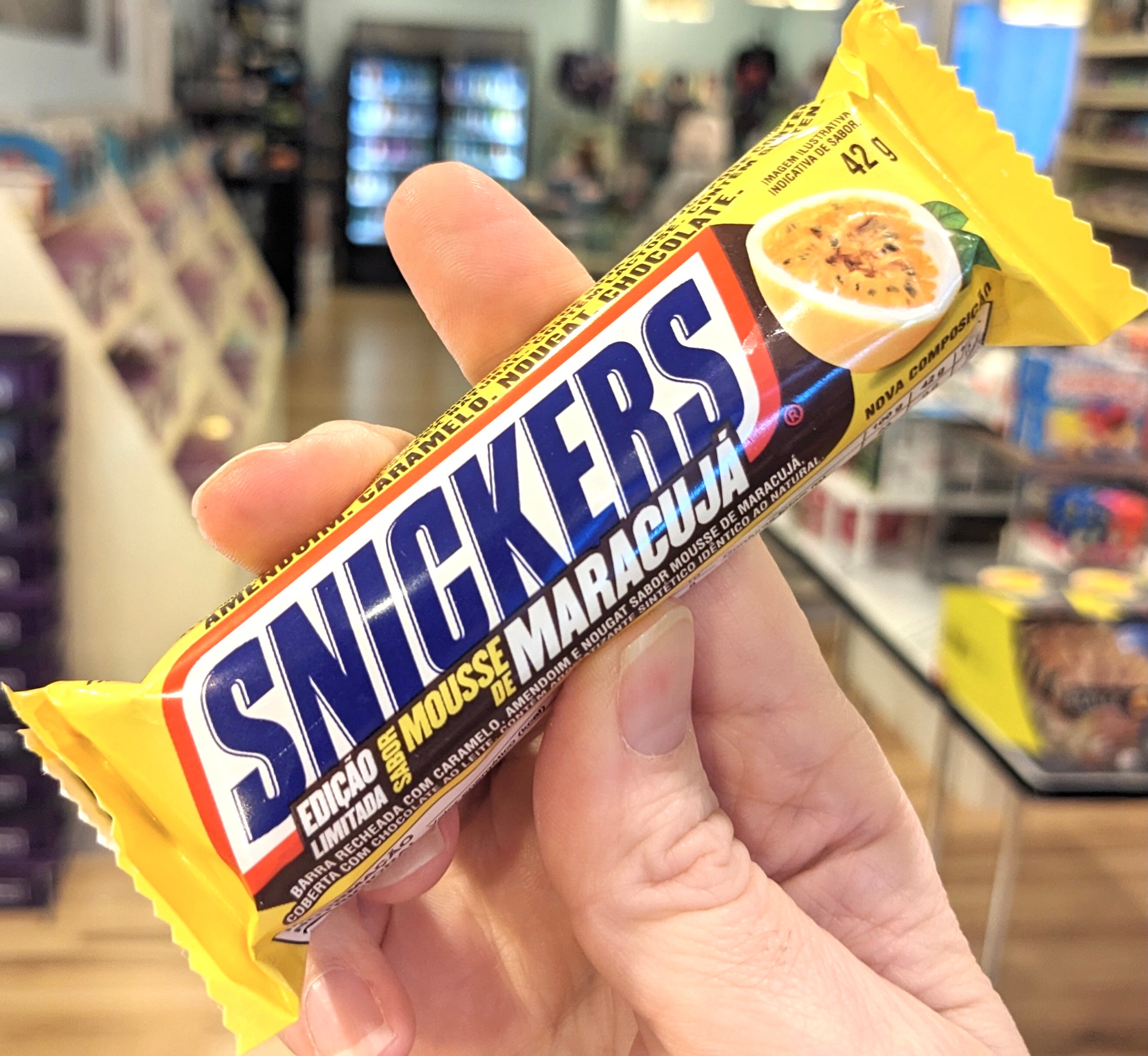Snickers Passion Fruit Mousse—Brazil | Georgie Lou's Retro Candy
