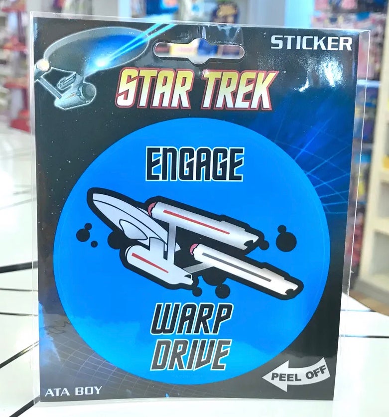 ATA Star Trek Warp Drive Sticker | Georgie Lou's Retro Candy