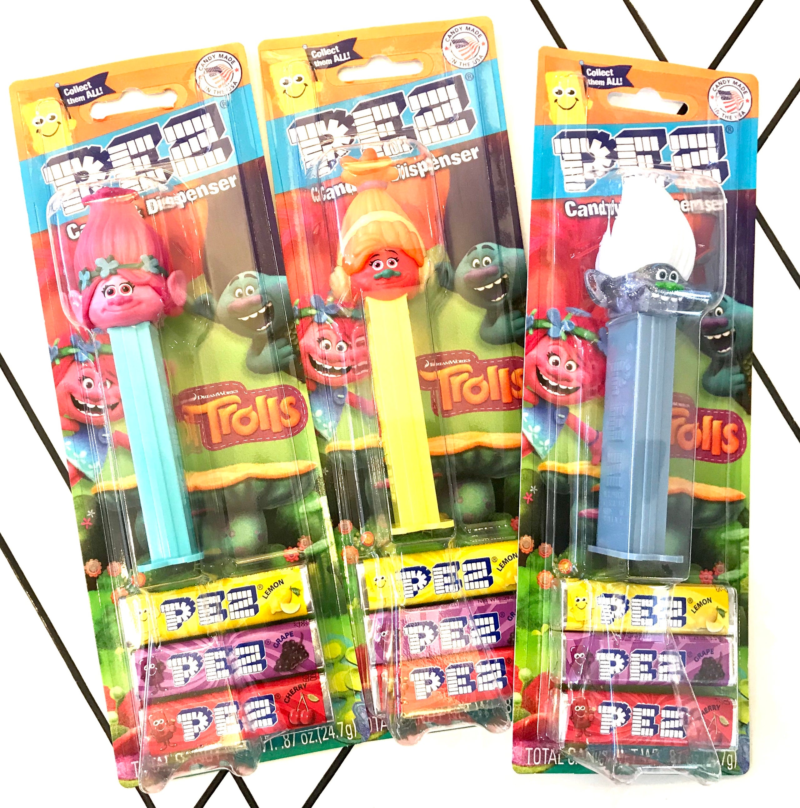 PEZ Trolls Dispenser Blister Pack | Georgie Lou's Retro Candy