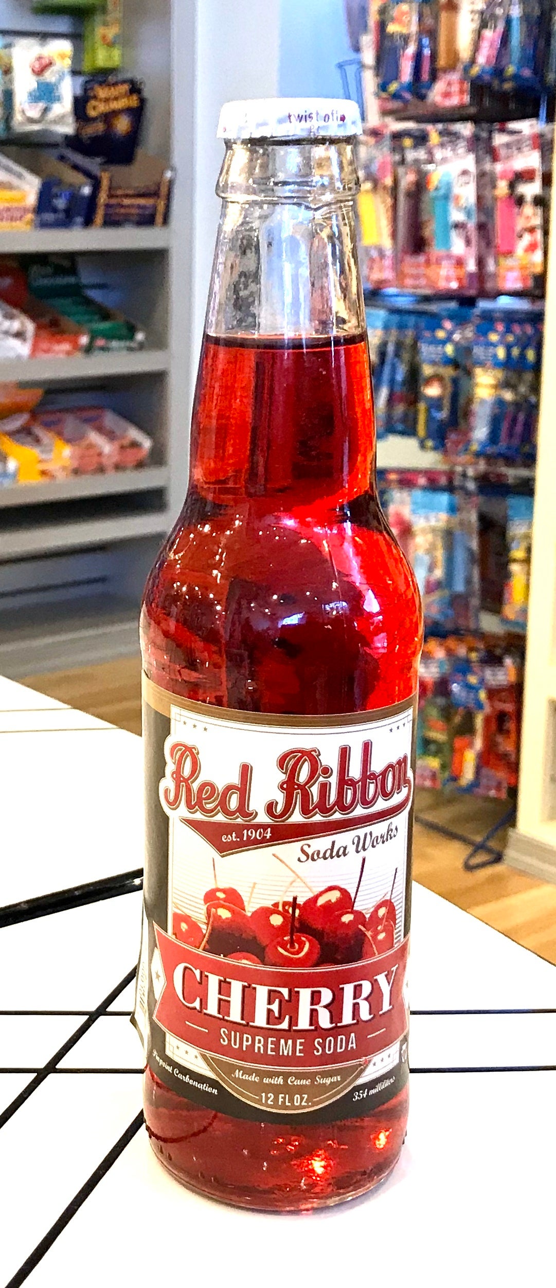 Red Ribbon Cherry Supreme Soda | Georgie Lou's Retro Candy