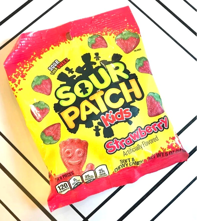 Sour Patch Kids Strawberries Peg Bags | Georgie Lou's Retro Candy